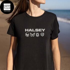 Halsey Logo Skull Butterfly Brain And Heart Iconic T-Shirt - Honateez