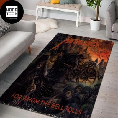 Metallica For Whom The Bell Tolls Cart Of Skulls Luxury Rug - Honateez