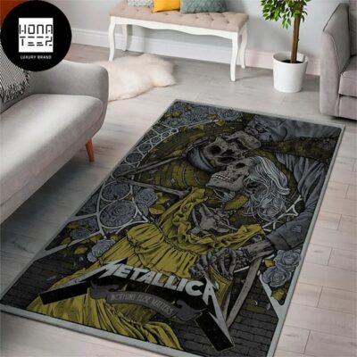 Metallica Nothing Else Matters Crying Skeleton Luxury Rug - Honateez