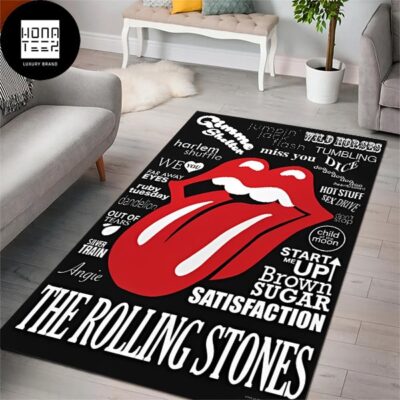 The Rolling Stones Famous Songs Luxury Rug - Honateez