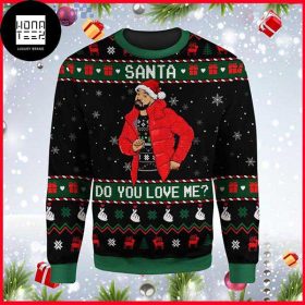 Drake Santa With Red Hat 2023 Ugly Christmas Sweater - Honateez