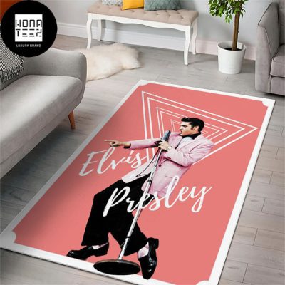Elvis Presley Singing With Pink Dresscode Luxury Rug - Honateez