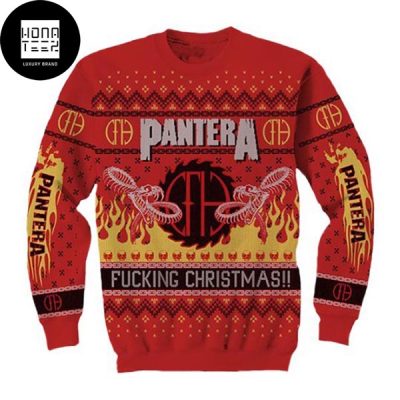 Pantera Fcking Hostile Xmas Gifts 2023 Ugly Christmas Sweater - Honateez