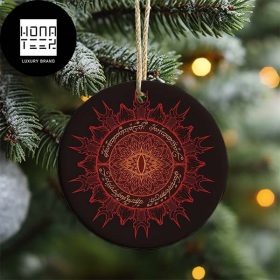 Eye Of Sauron The Lord Of The Rings White Words 2023 Christmas Ornament ...