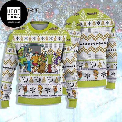 Scooby Doo Feed Me Christmas Tree Pattern 2023 Ugly Christmas Sweater ...