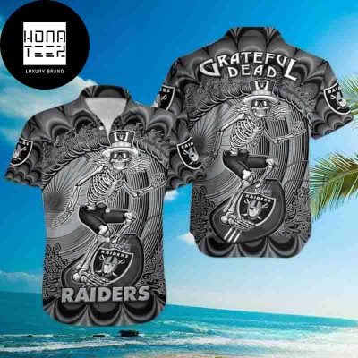 Grateful Dead NFL Las Vegas Raiders Skeleton 2024 Trendy Hawaiian Shirt ...